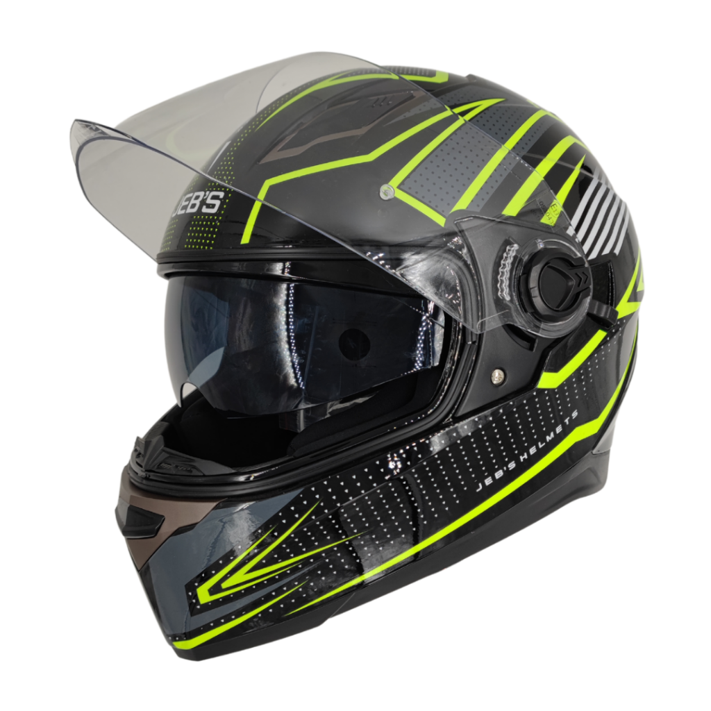 Integral Shadow S.V. Decorado Negro Brillo Amarillo – Jeb's Helmets